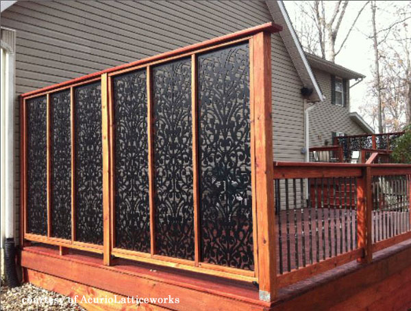 A Lattice Privacy Fence Made from Vinyl Lattice Panels
